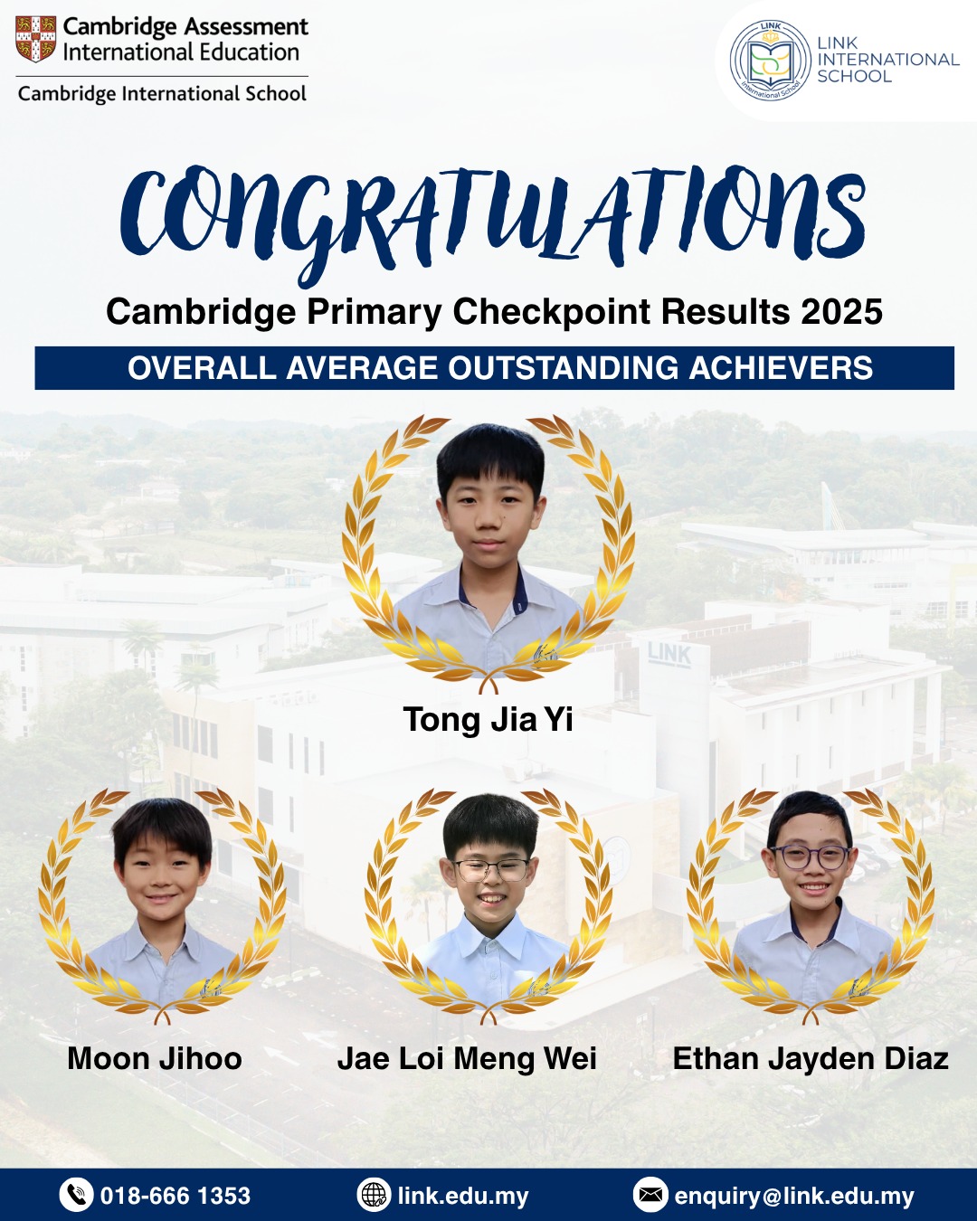Cambridge Primary Checkpoint Results 2025 – Link International School